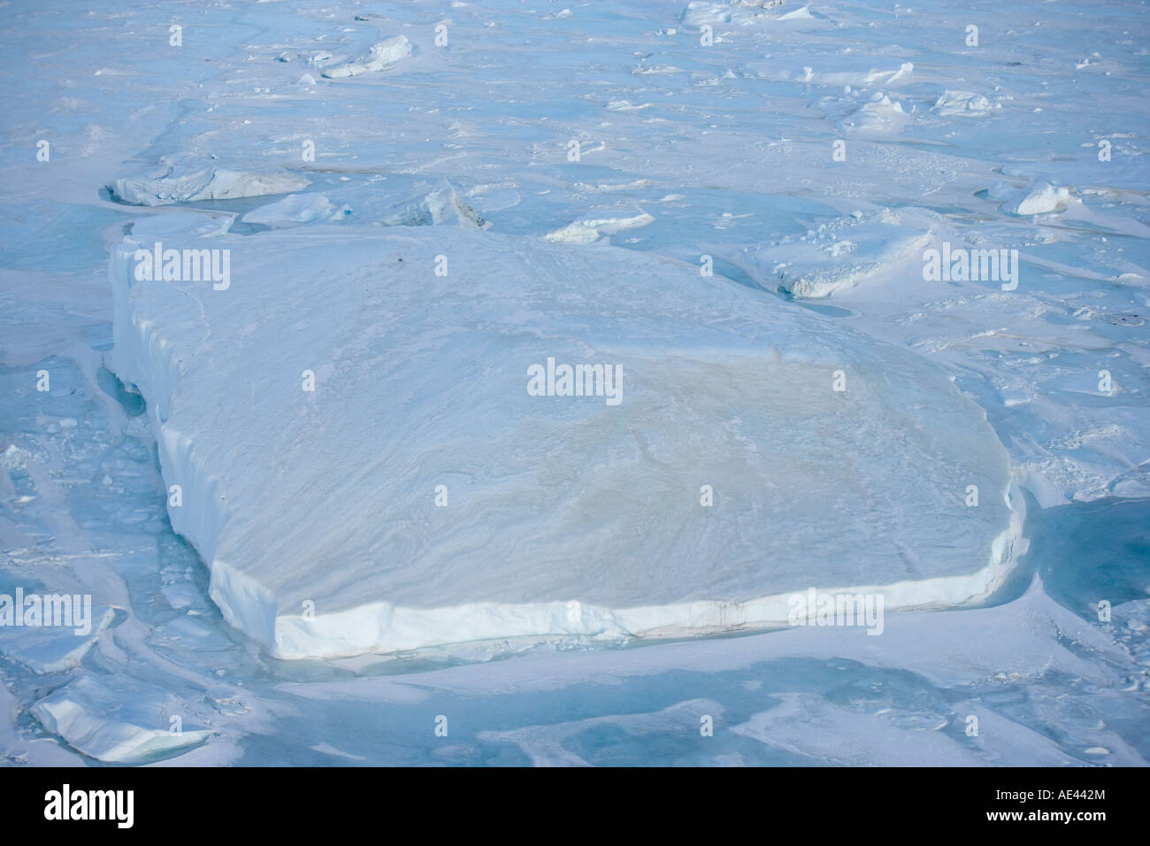 Iceberg and pack ice seen on heli flight from Russian icebreaker ...
