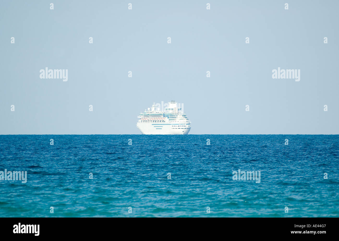 Ocean liner viewed from South Beach, Miami, Florida Stock Photo - Alamy