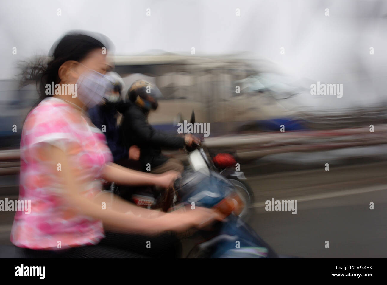 Traffic speeds through Hanoi, Vietnam, Indochina, Southeast Asia, Asia ...