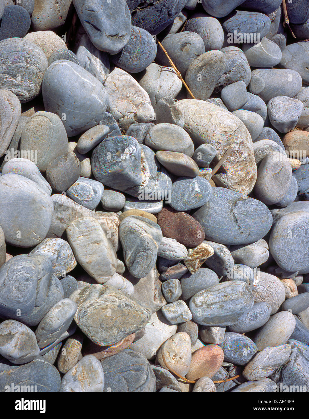 pebbles at the beach near Hania at the West Coast of Crete, Greece ...