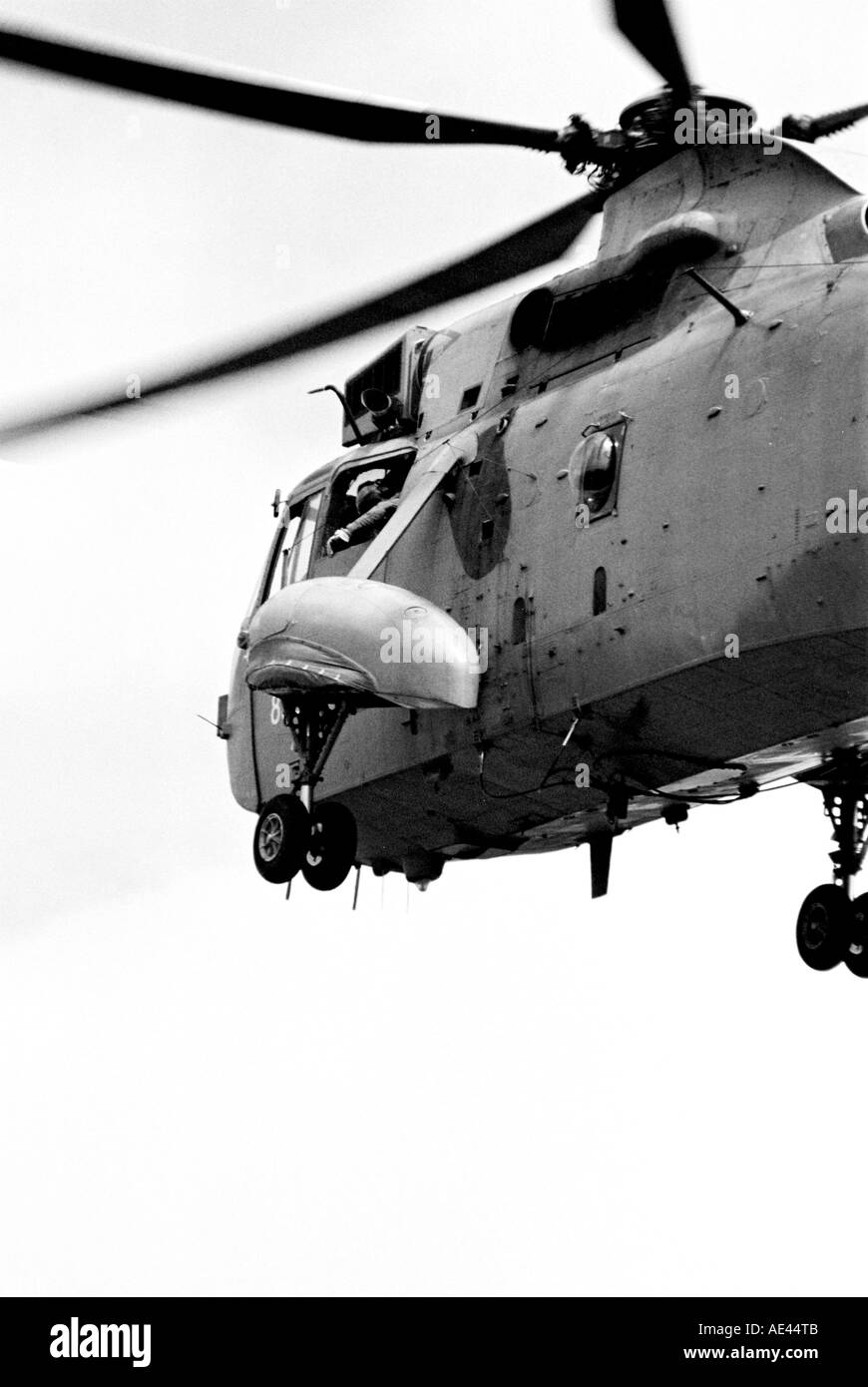 Rescue helicopter at sea Black and White Stock Photos & Images - Alamy