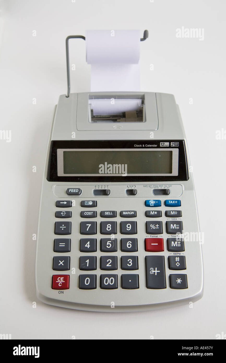 Calculator printer hi-res stock photography and images - Alamy