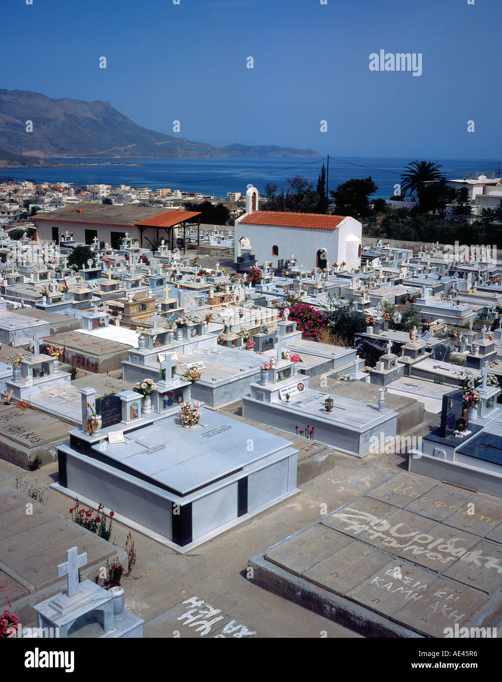 church and cemetery in Kastelli Crete, Greece, Europe. Photo by Willy ...