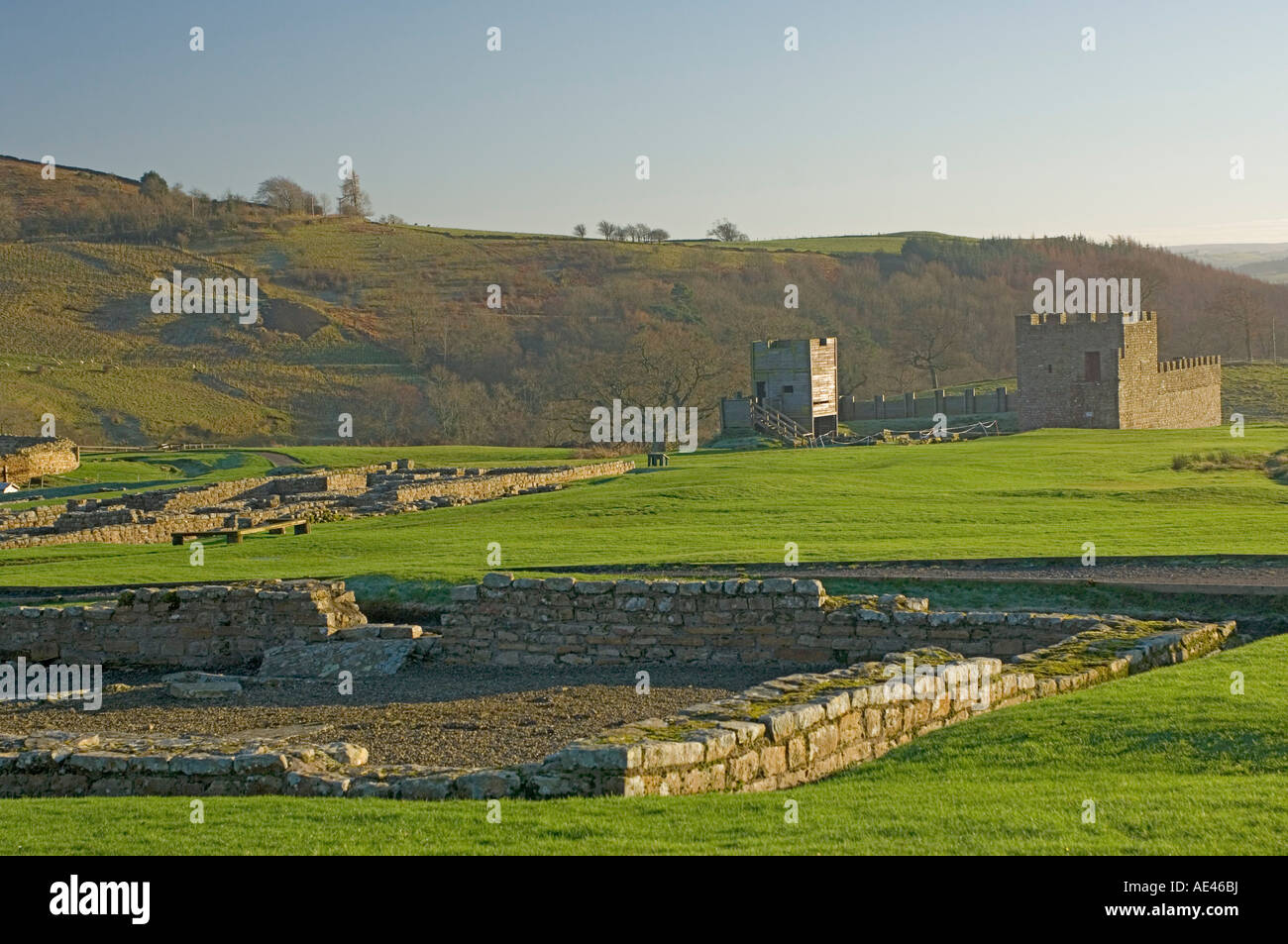 Hadrians wall reconstruction hi-res stock photography and images - Alamy
