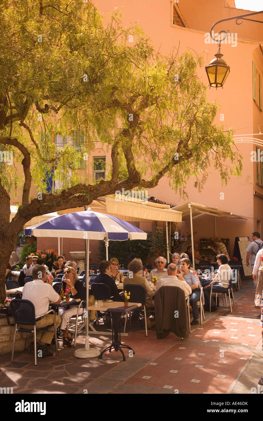 Cafe in the old town, Monaco, Cote d'Azur, Europe Stock Photo - Alamy