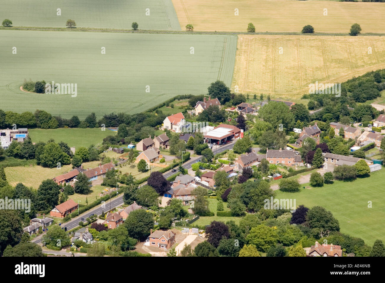 Great Barton village in Suffolk, UK as seen in June 2006 showing the ...