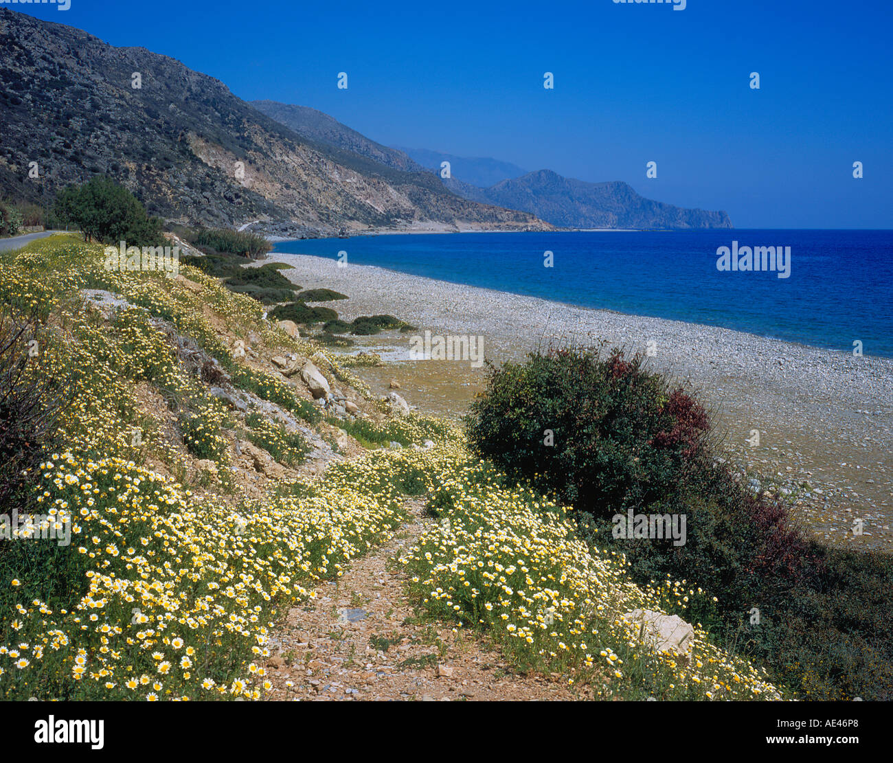 rocky beach at the Coast of Paleochora, Crete, Greece, Europe. Photo by ...