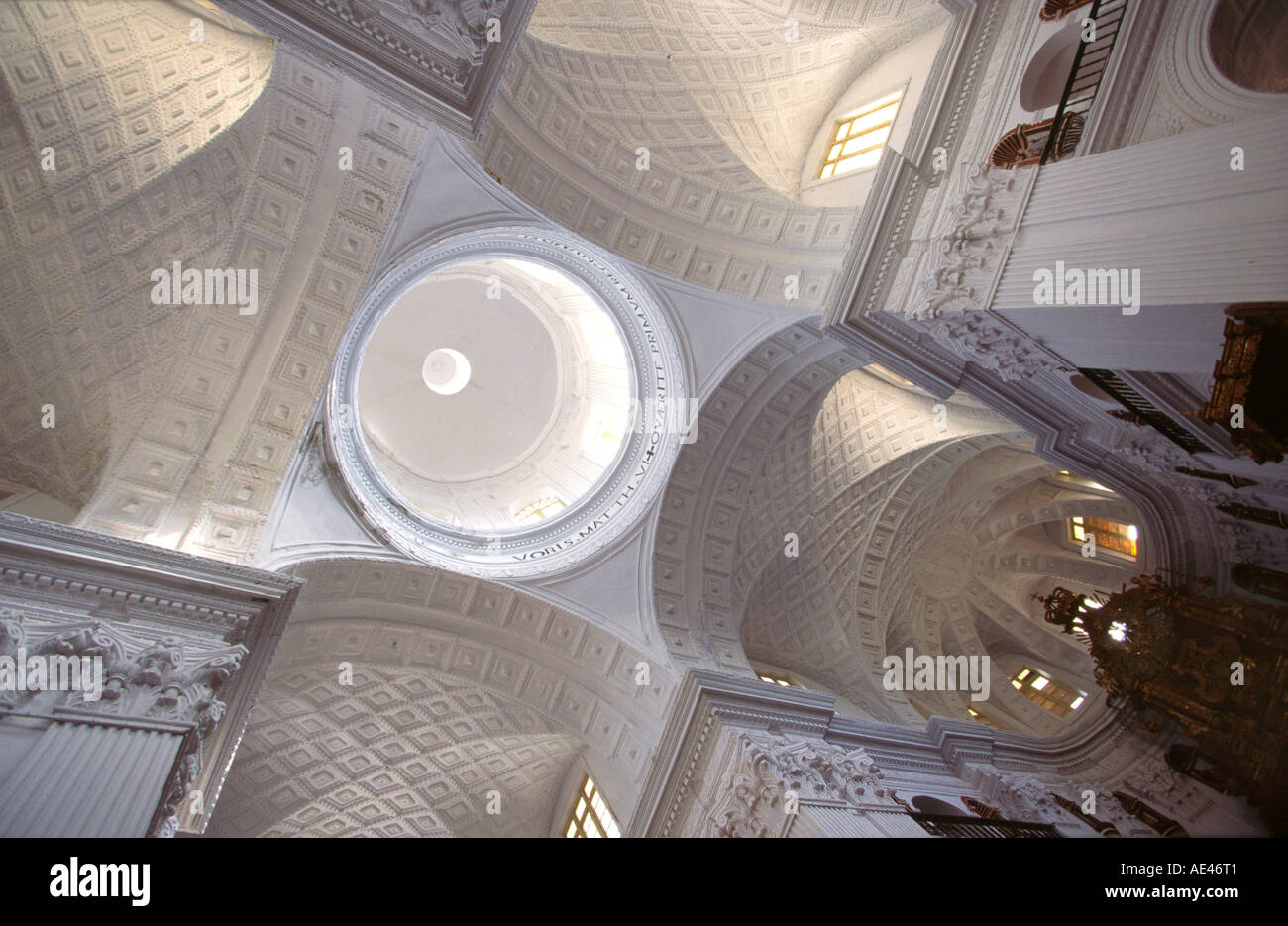 India Old Goa colonial era religion Church of St Cajetan ceiling Stock ...