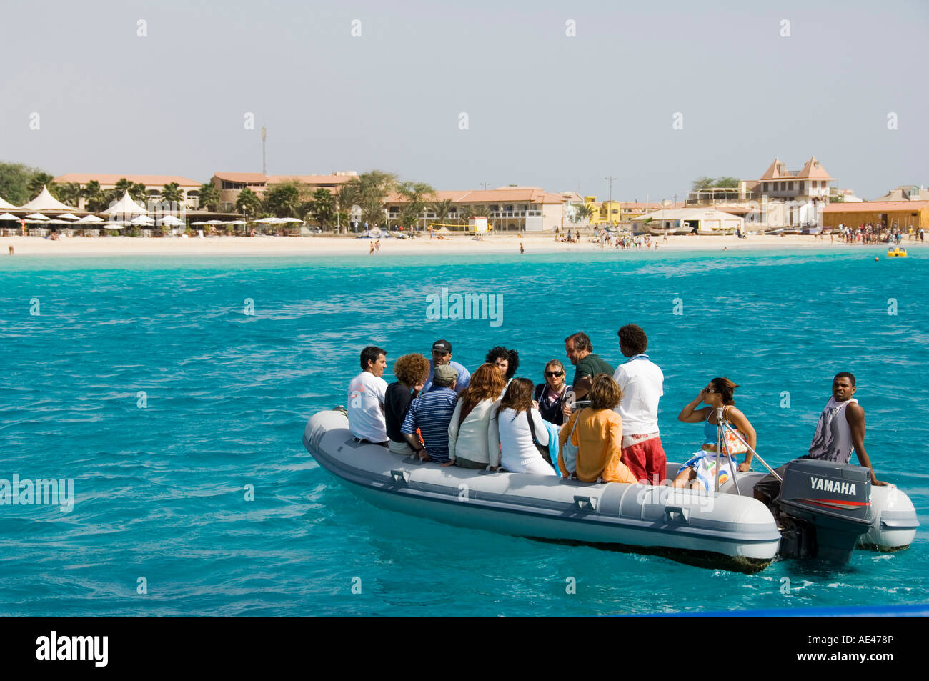 Hotel Morabeza in background, Santa Maria, Sal (Salt), Cape Verde ...