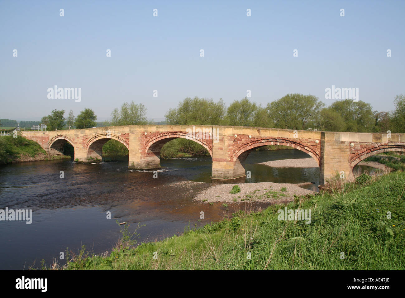 Bridge over the River Dee at Bangor on Dee, Wales Stock Photo - Alamy