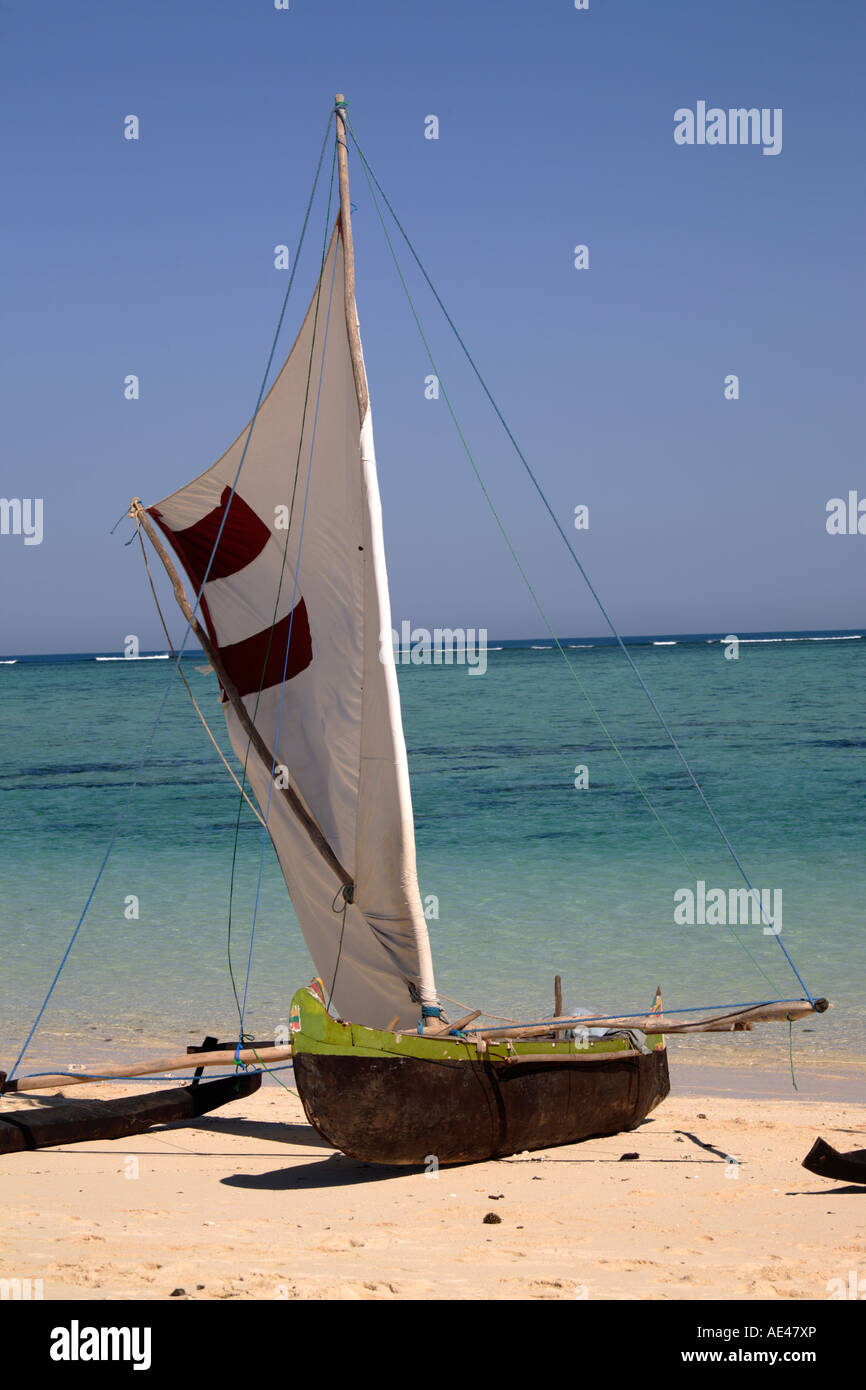 Pirogue at Nosy Ve island, Madagascar Stock Photo - Alamy