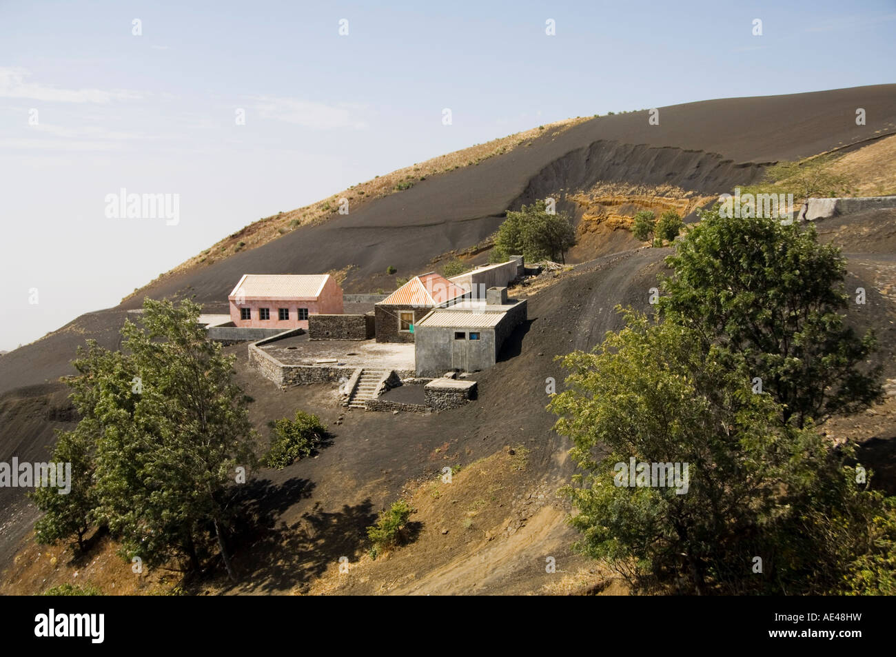 Countryside on way to the volcano, Fogo (Fire), Cape Verde Islands ...