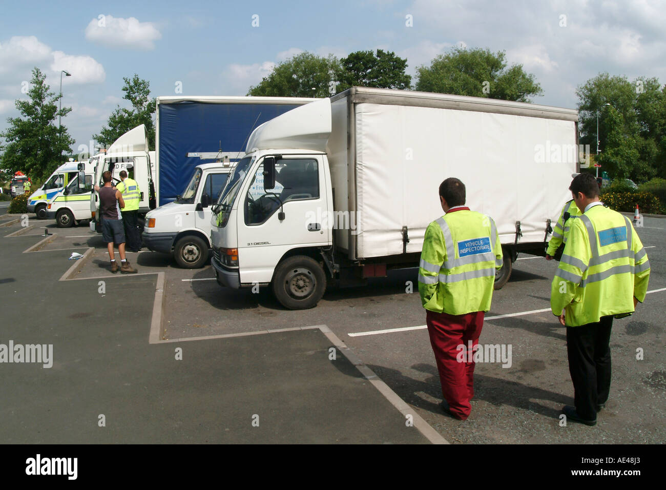 Vehicle and Operator Services Agency, VOSA, carrying out lorry checks ...
