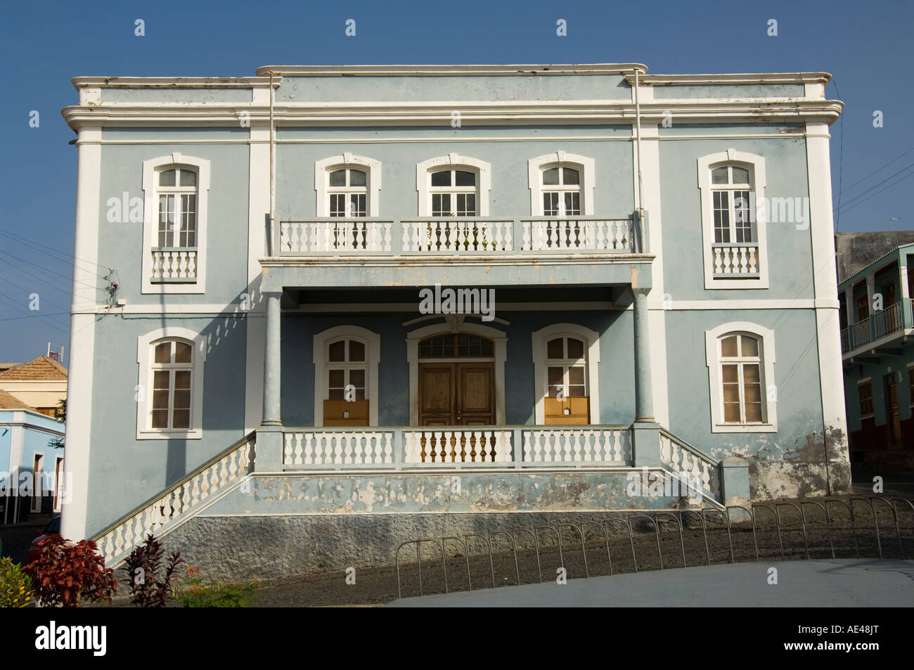Old colonial style building, Sao Filipe, Fogo (Fire), Cape Verde ...
