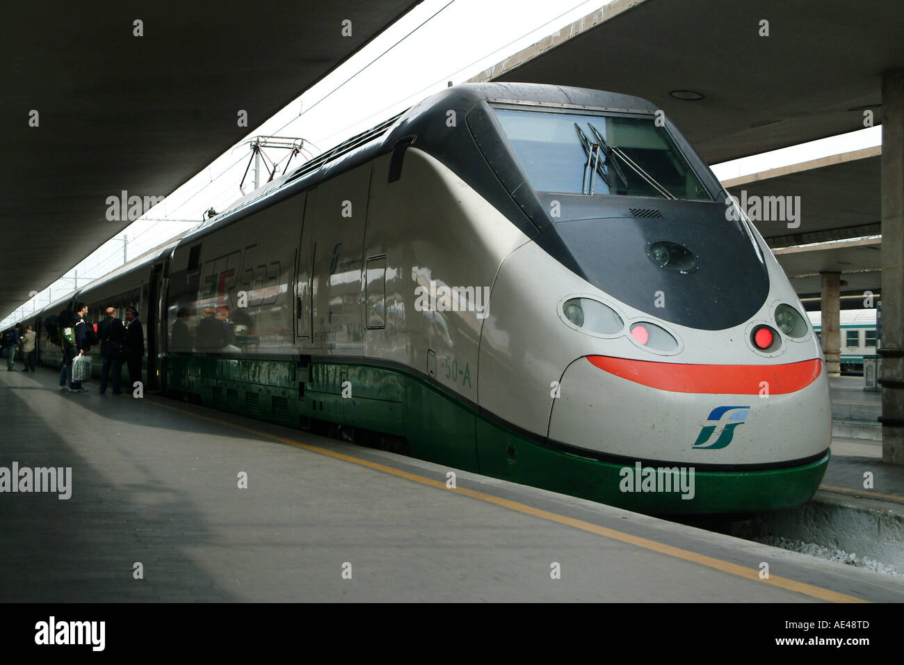 ETR 500 Eurostar service train waiting at Florence SMN railway station ...