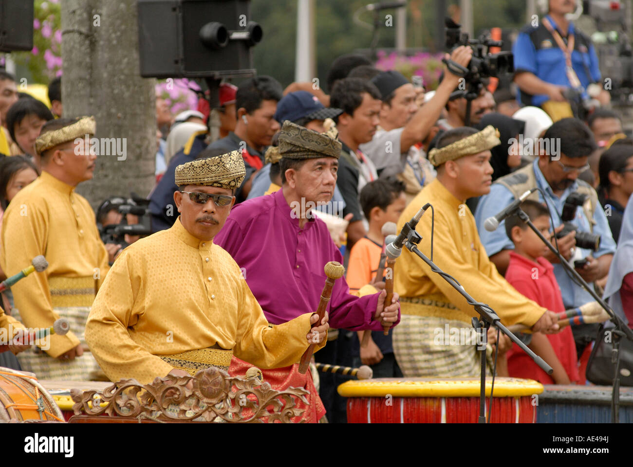 Malay men in traditional dress, Kuala Lumpur City Day Commemoration ...