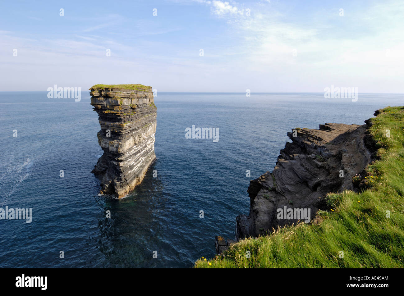 Sea Stack at Downpatrick Head, near Ballycastle, County Mayo, Connacht ...