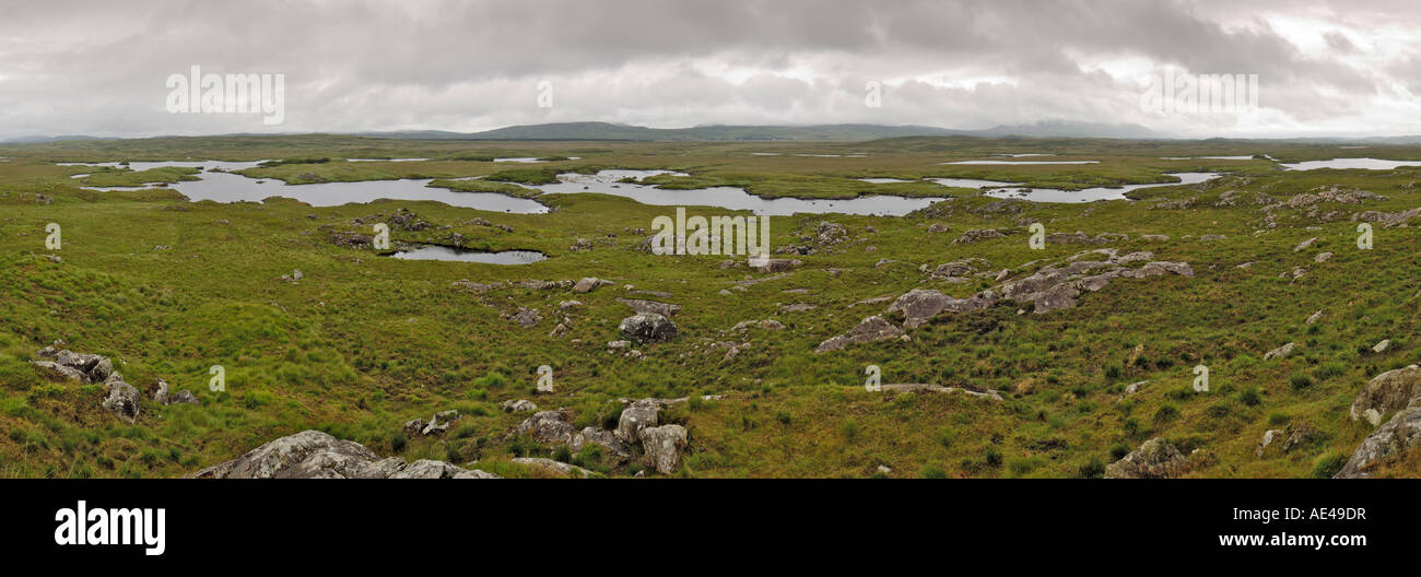 Bog land, off the Bog Road between Clifden and Roundstone, Connemara ...
