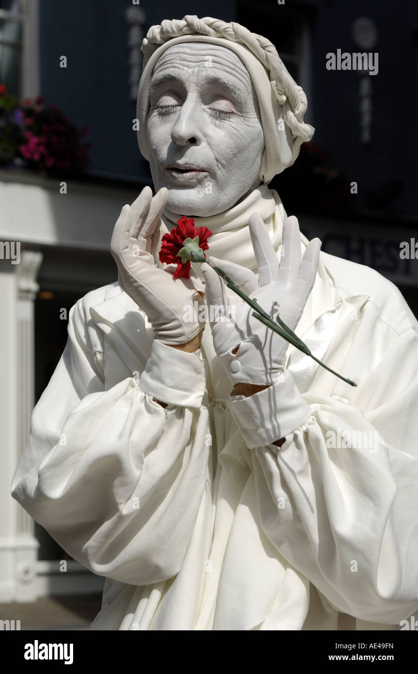 Human statue, street performer, Galway, County Galway, Connacht ...