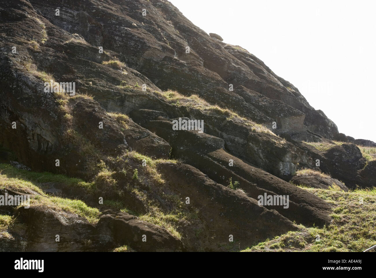 The Giant, moai quarry, Ranu Raraku Volcano, Easter Island (Rapa Nui ...