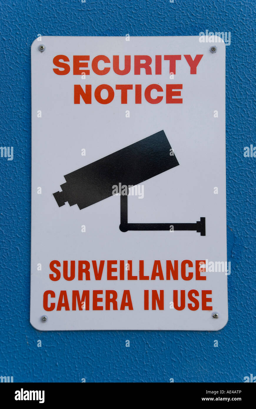Sign security notice warning hi-res stock photography and images - Alamy