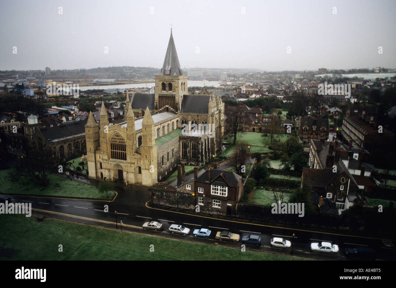 Rochester Cathedral from the Castle Stock Photo - Alamy