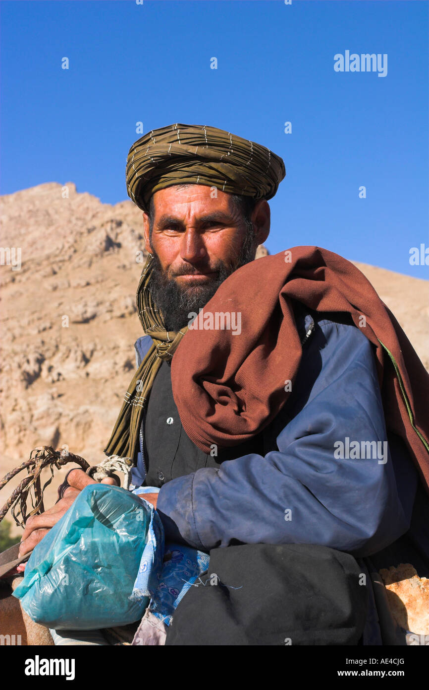 Aimaq man on horse, Pal-Kotal-i-Guk, between Chakhcharan and Jam ...