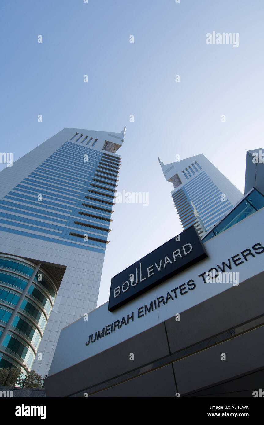 Emirates Towers, Sheikh Zayed Road, Dubai, United Arab Emirates, Middle ...