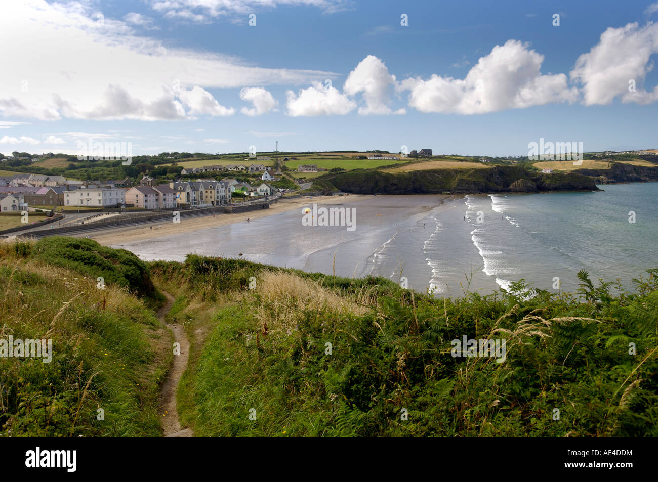 Broad Haven on the Pembrokeshire Coast Path, Pembrokeshire, Wales ...