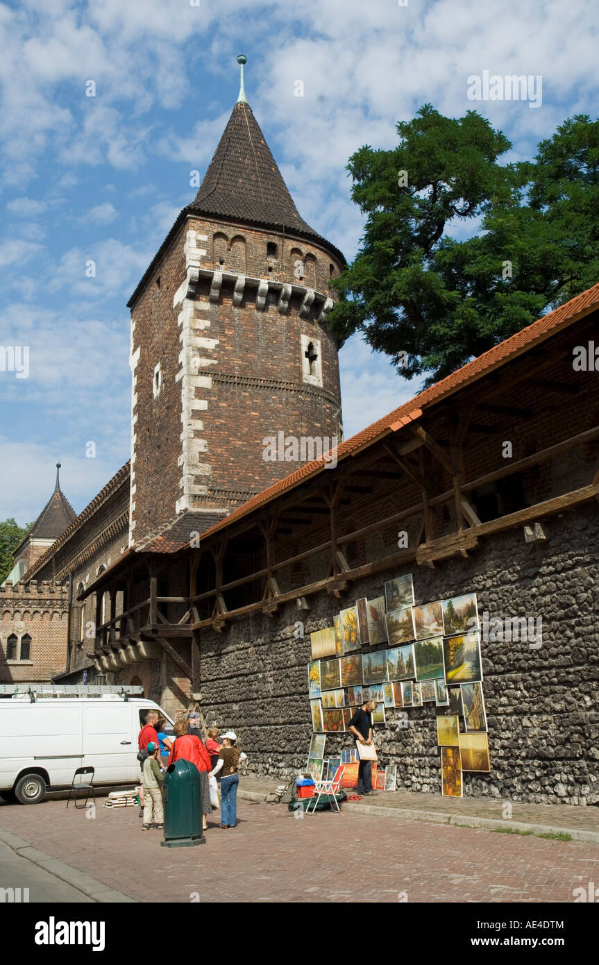 The old city walls, Krakow (Cracow), UNESCO World Heritage Site, Poland ...