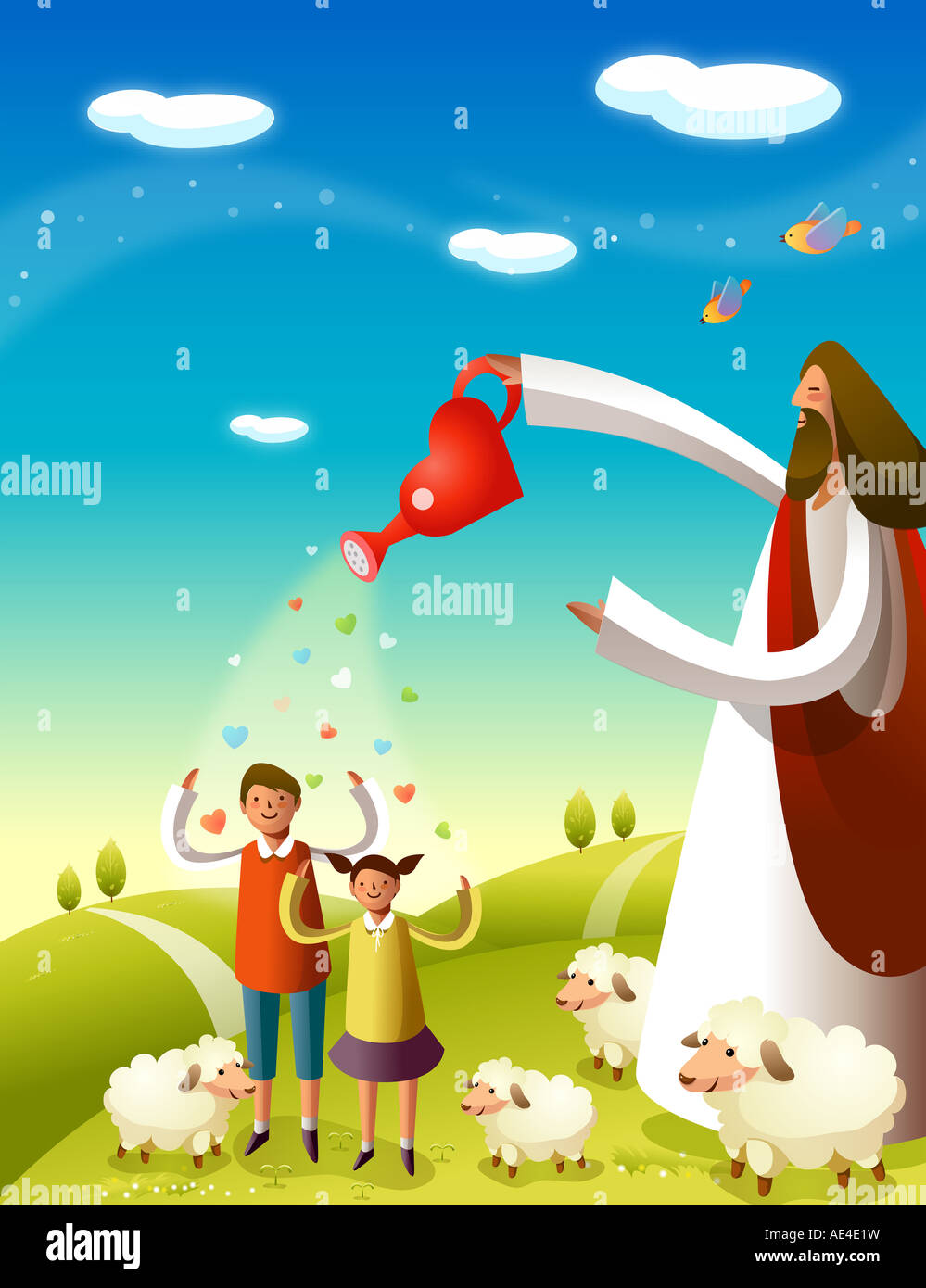 Jesus Christ blessing two children Stock Photo - Alamy Jesus Christ blessing two children Stock Photo - Alamy