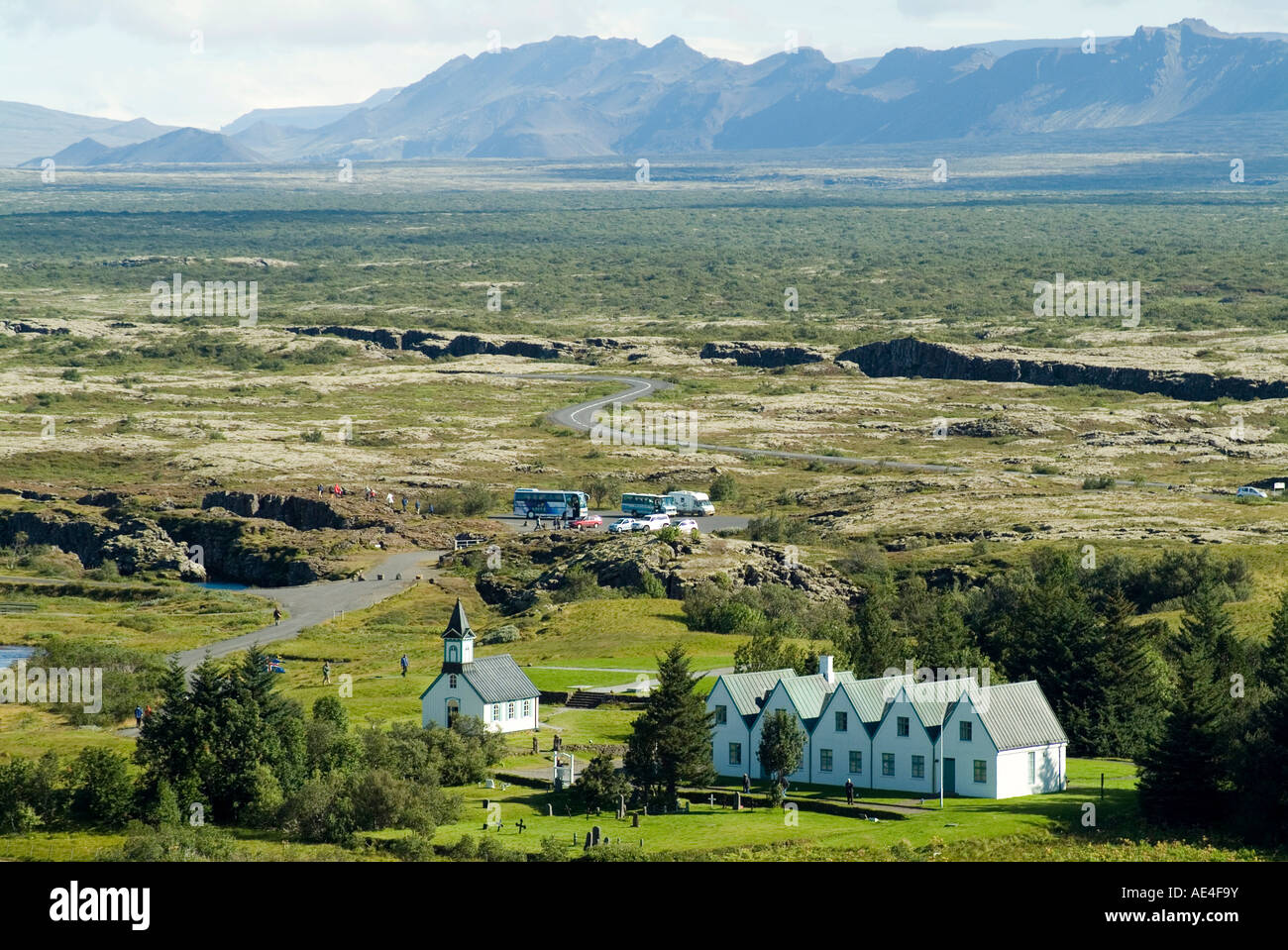 Thingvellir, site of original 10th century Althingi (Parliament) and ...