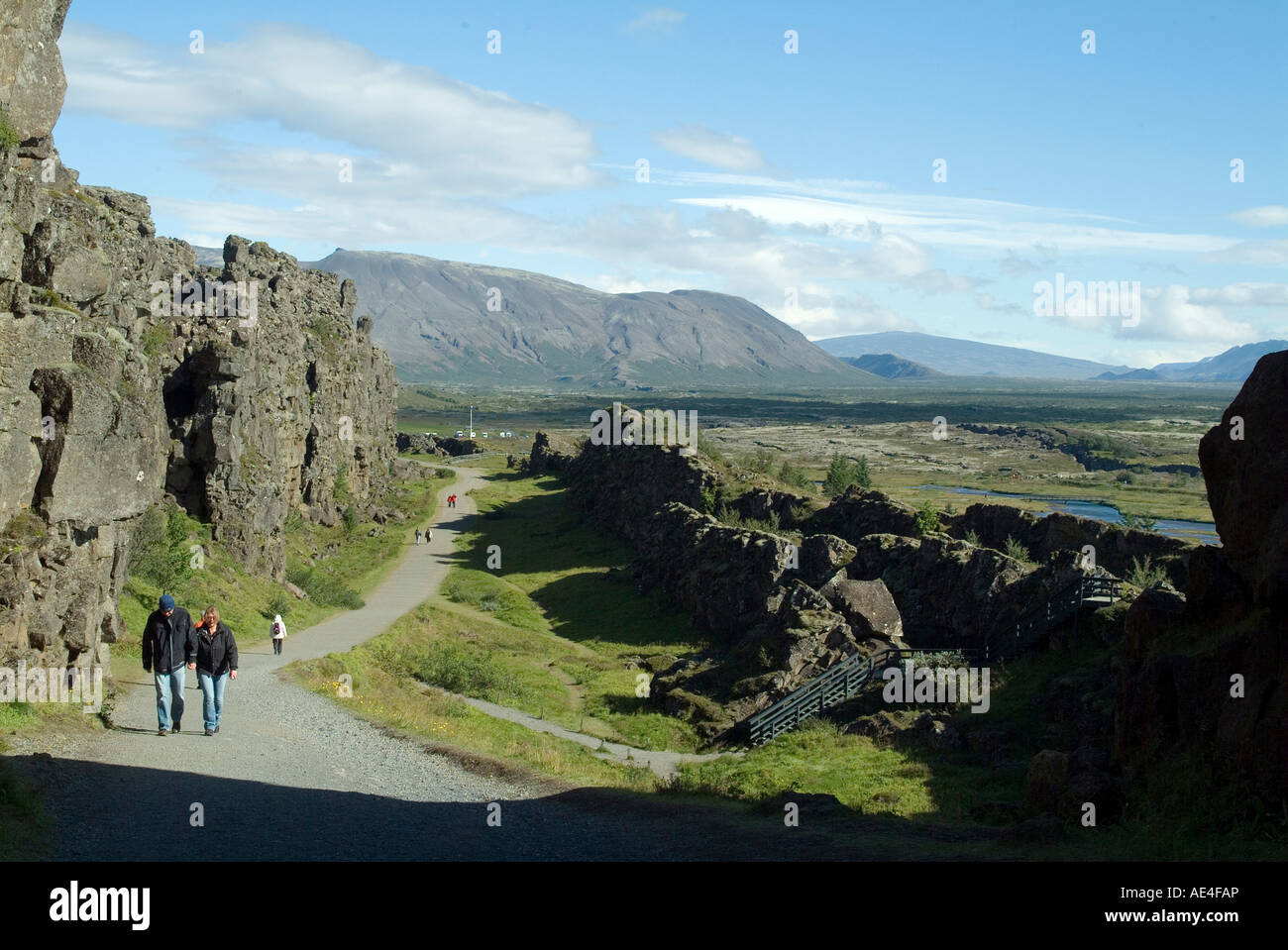 Thingvellir, site of original 10th century Althingi (Parliament) and ...