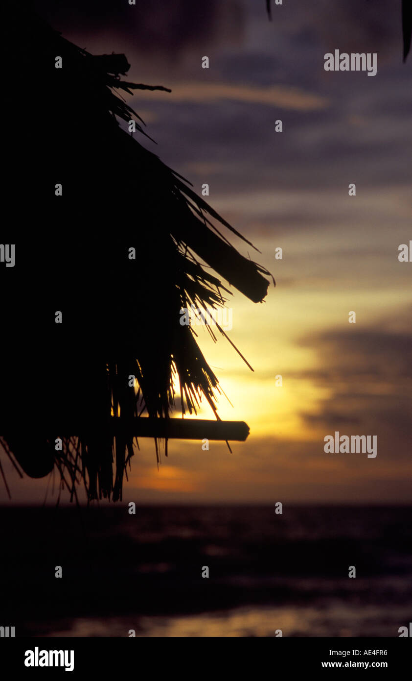 Beach hut against the sunset Stock Photo - Alamy