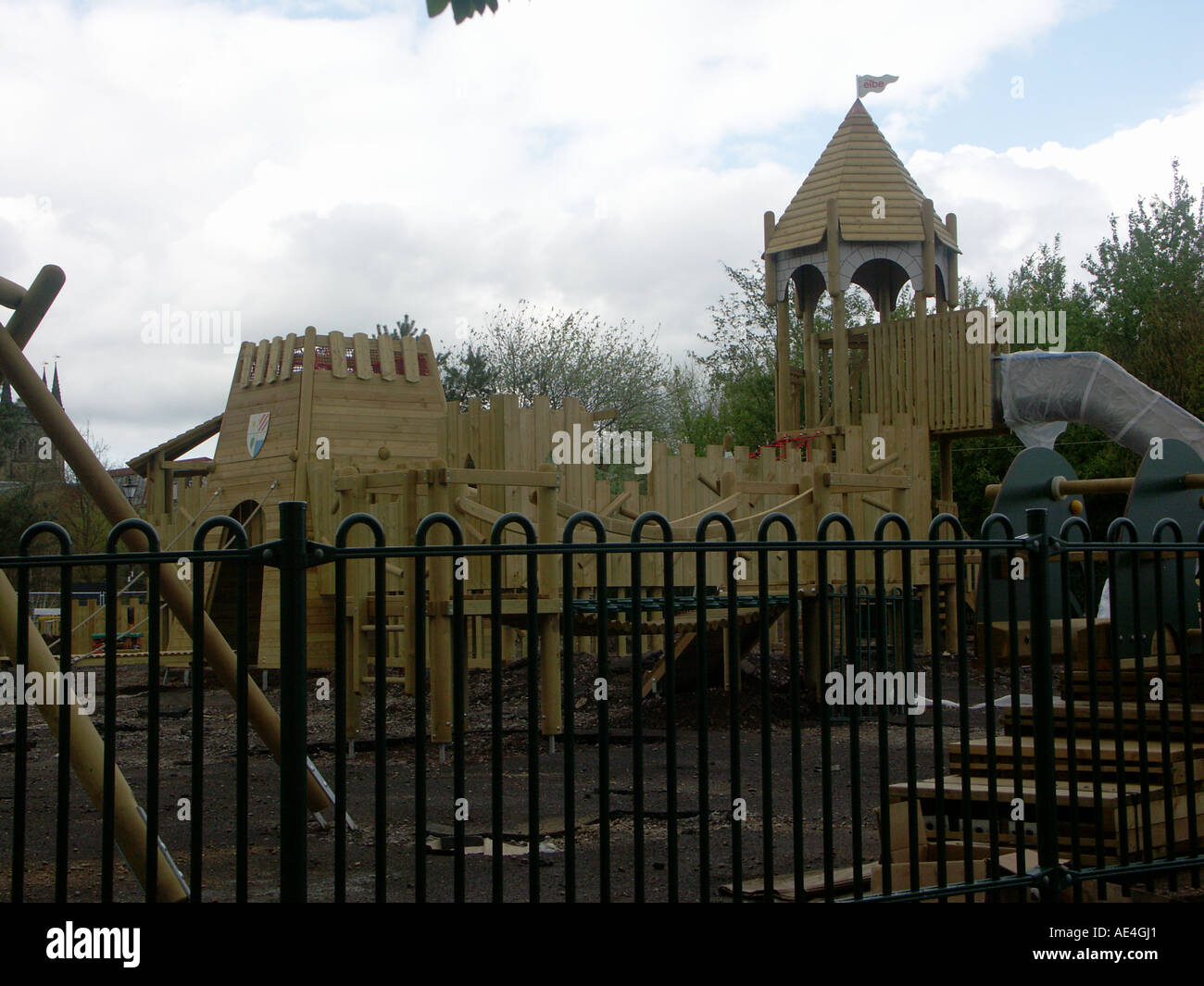 New Play Area During Construction Stock Photo - Alamy