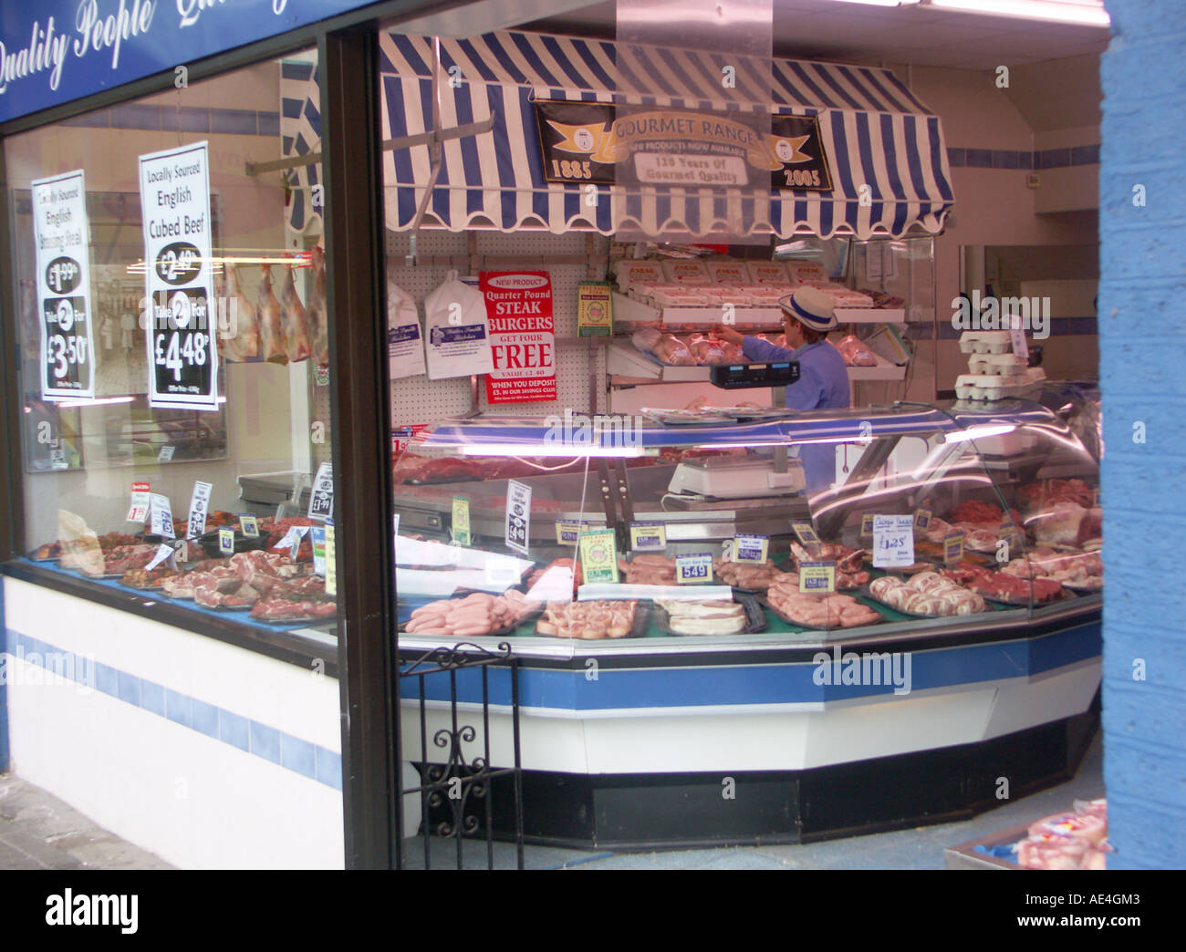 Traditional Butcher s shop England Stock Photo - Alamy