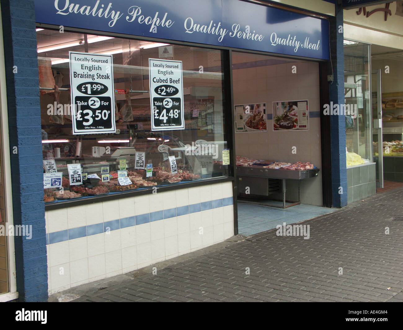Traditional Butcher s shopfront England Stock Photo - Alamy