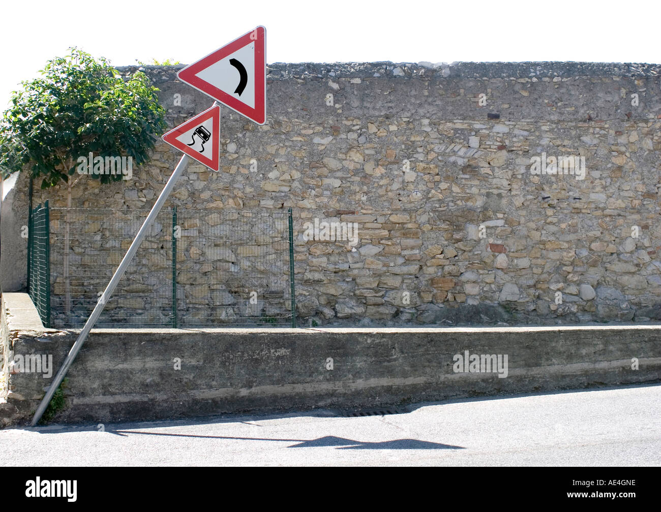 the traffic sign is out of line Stock Photo - Alamy