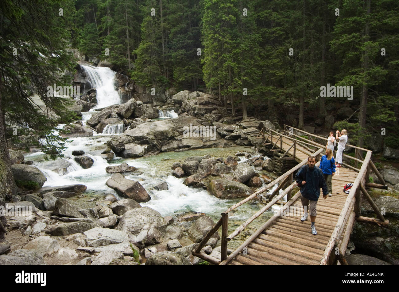 Obrovsky waterfall, High Tatras Mountains (Vyoske Tatry), Tatra ...