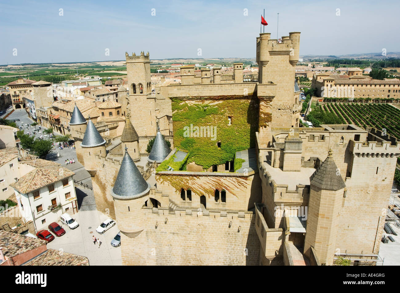 Medieval Old Town, Olite, Navarra, Euskadi, Spain, Europe Stock Photo ...