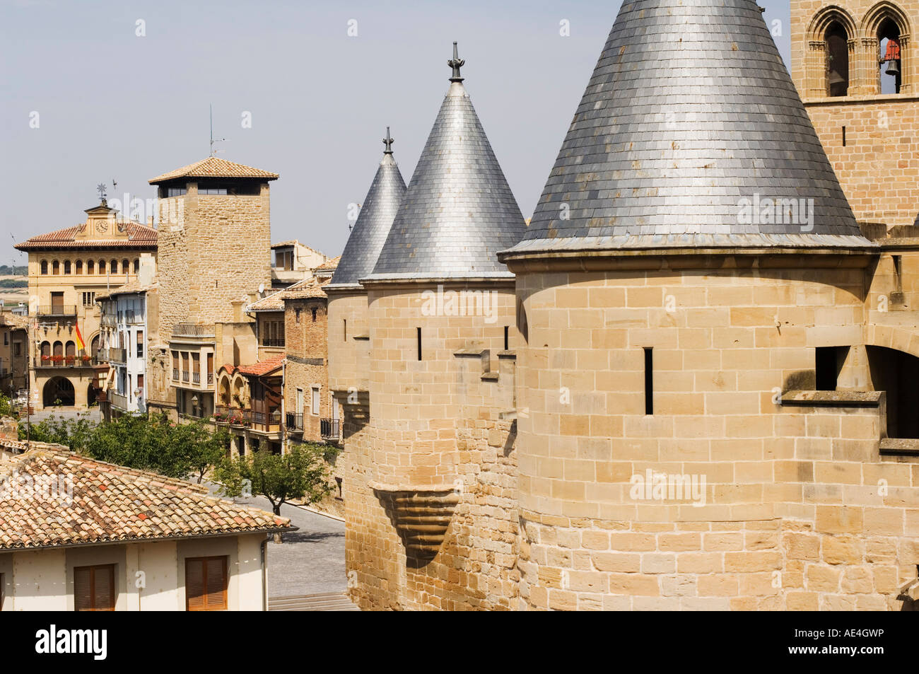 Medieval Old Town, Olite, Navarra, Euskadi, Spain, Europe Stock Photo ...