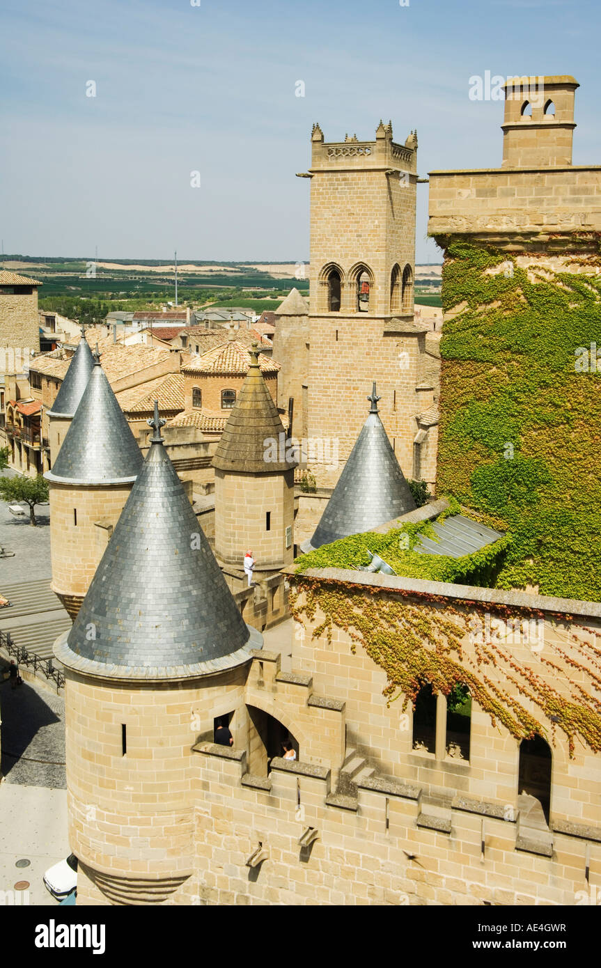 Medieval Old Town, Olite, Navarra, Euskadi, Spain, Europe Stock Photo ...