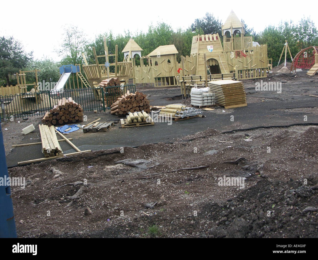 Play area under construction hi-res stock photography and images - Alamy