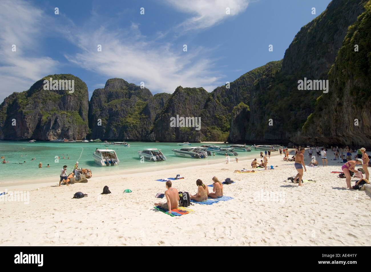 Maya Bay, Phi Phi Lay Island, Thailand, Southeast Asia, Asia Stock ...