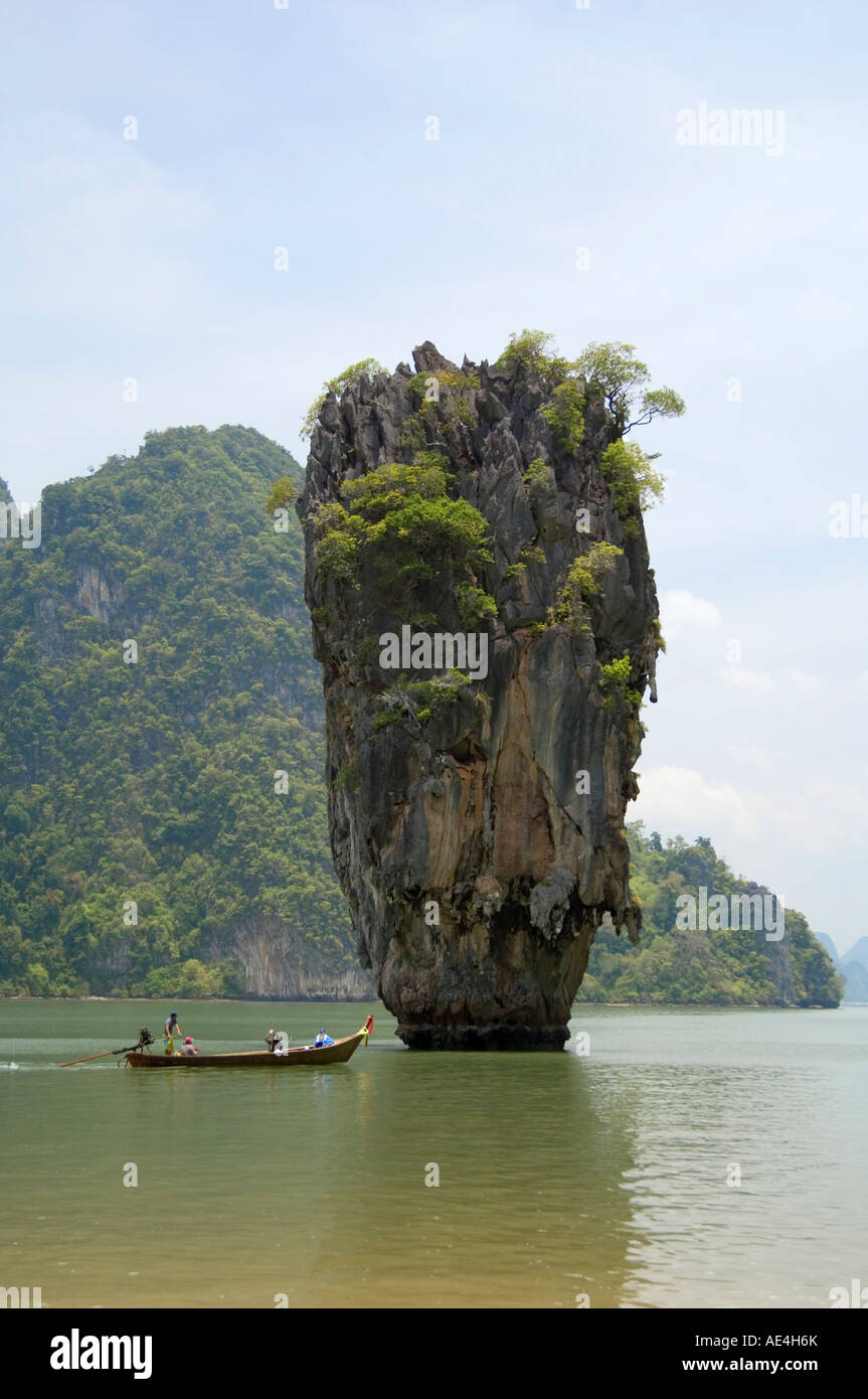 View of Koh Ping-gan from Koh Ta Poo, known as James Bond island, Phang ...
