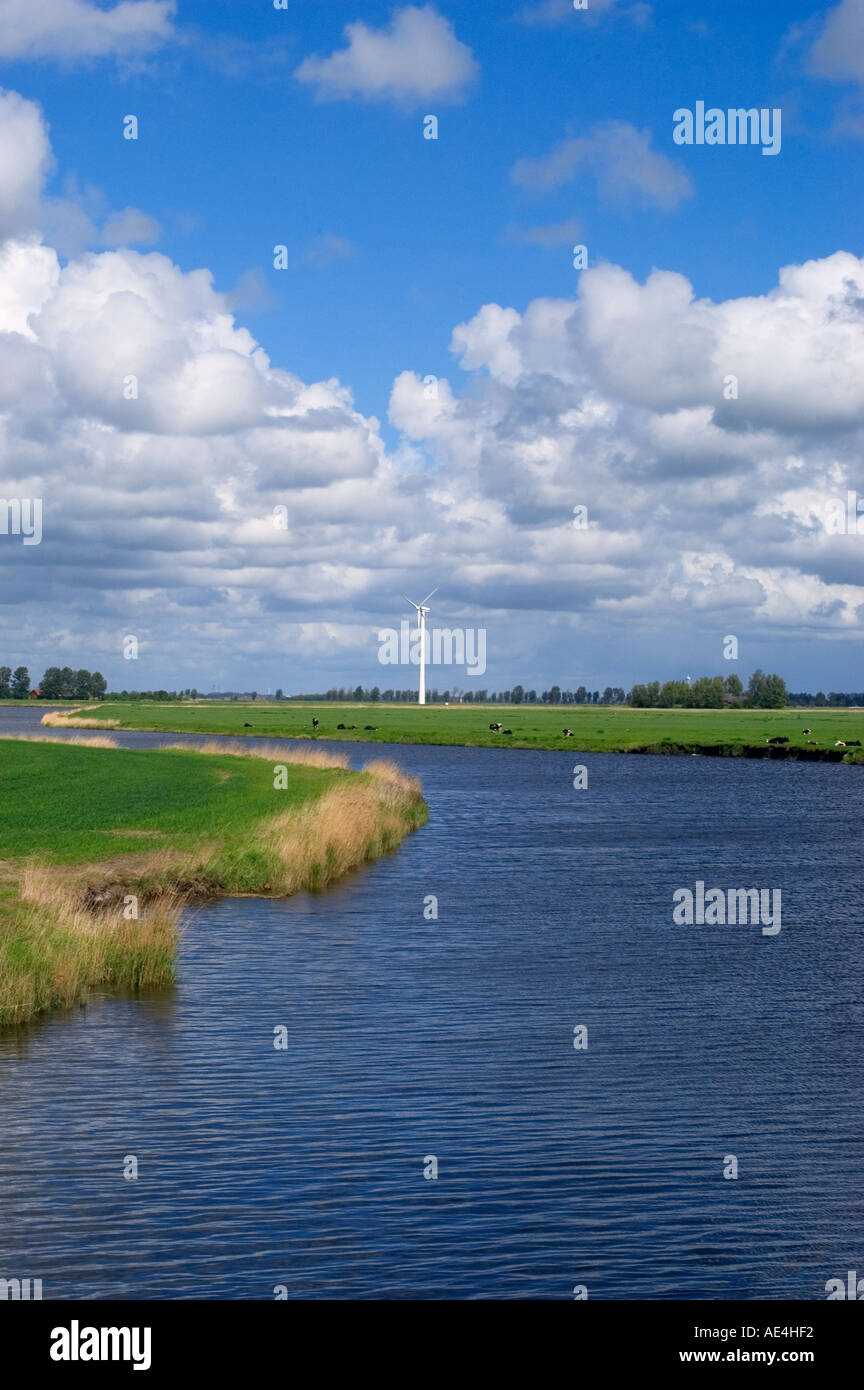 Typical friesian landscape Ostfriesland Niedersachsen Germany Stock ...