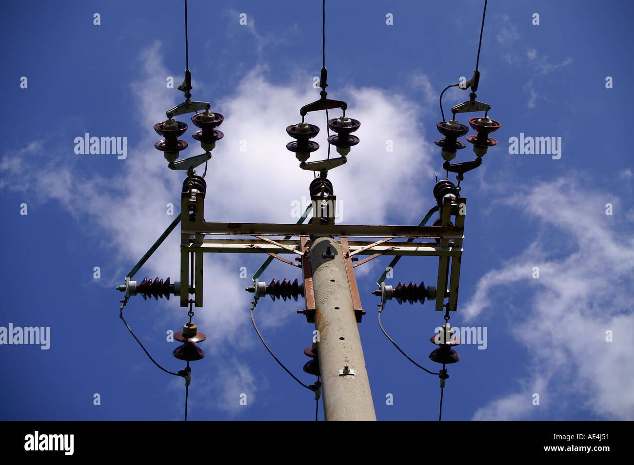 electric power lines Stock Photo - Alamy