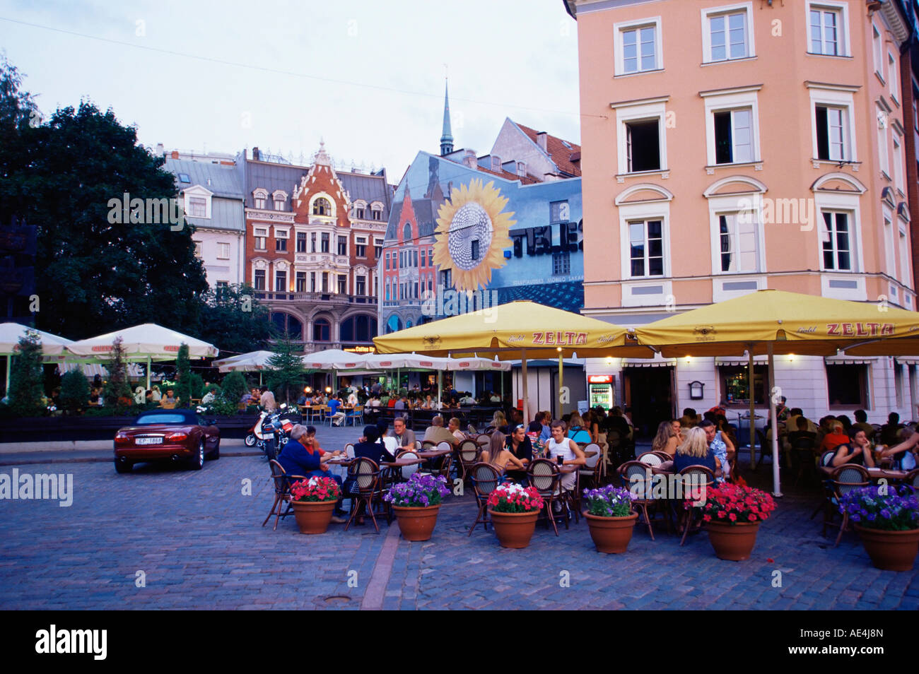 Restaurants in Dome Cathedral Square, Old Town, Riga, Latvia, Baltic ...