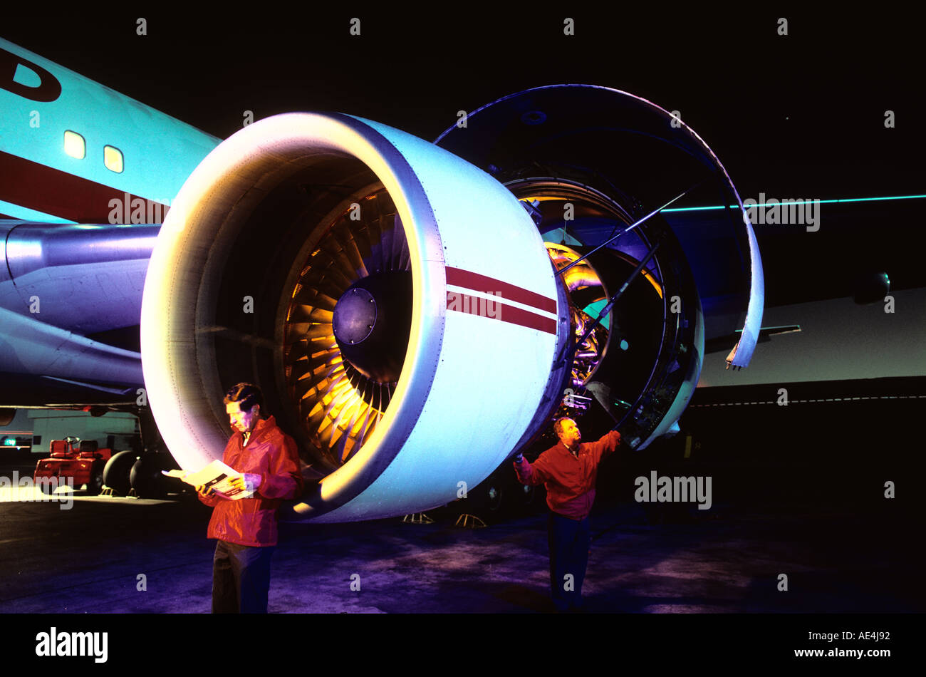 Aircraft engine inspection hi-res stock photography and images - Alamy