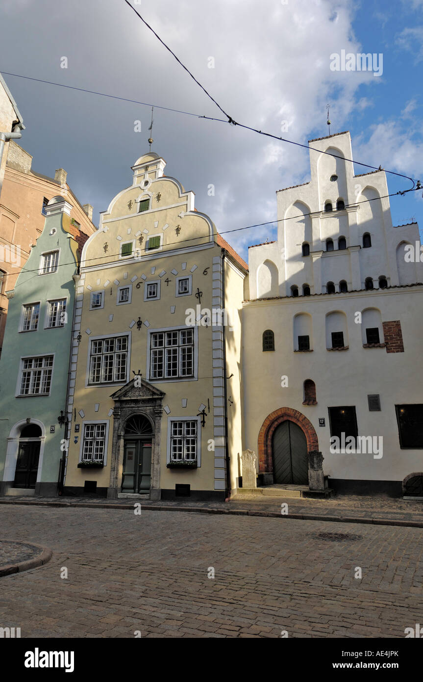 Architecture of the Old Town (the Three Brothers), Riga, Latvia, Baltic ...